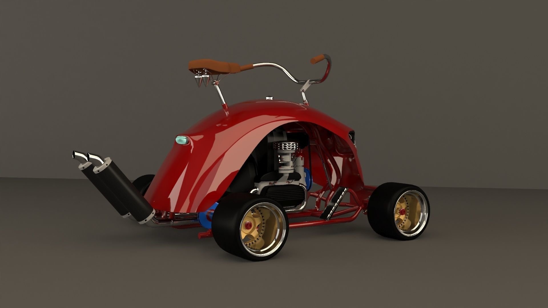 3D model gokart tricycle VR / AR / low-poly | CGTrader