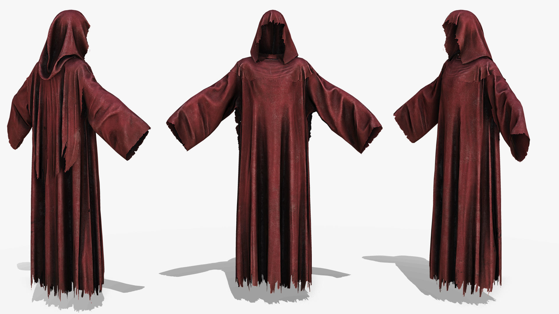 3D model Old Cloak Red VR / AR / low-poly | CGTrader