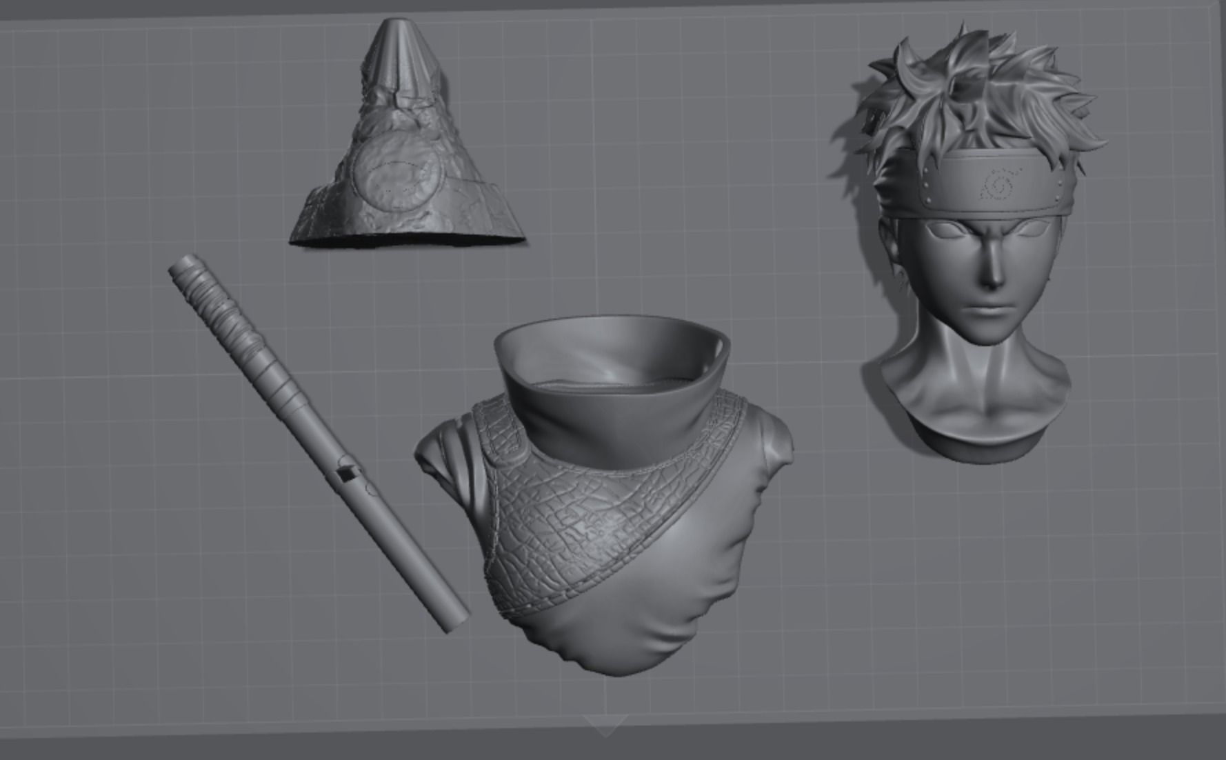 Sishui Uchiha bust 3D model 3D printable | CGTrader