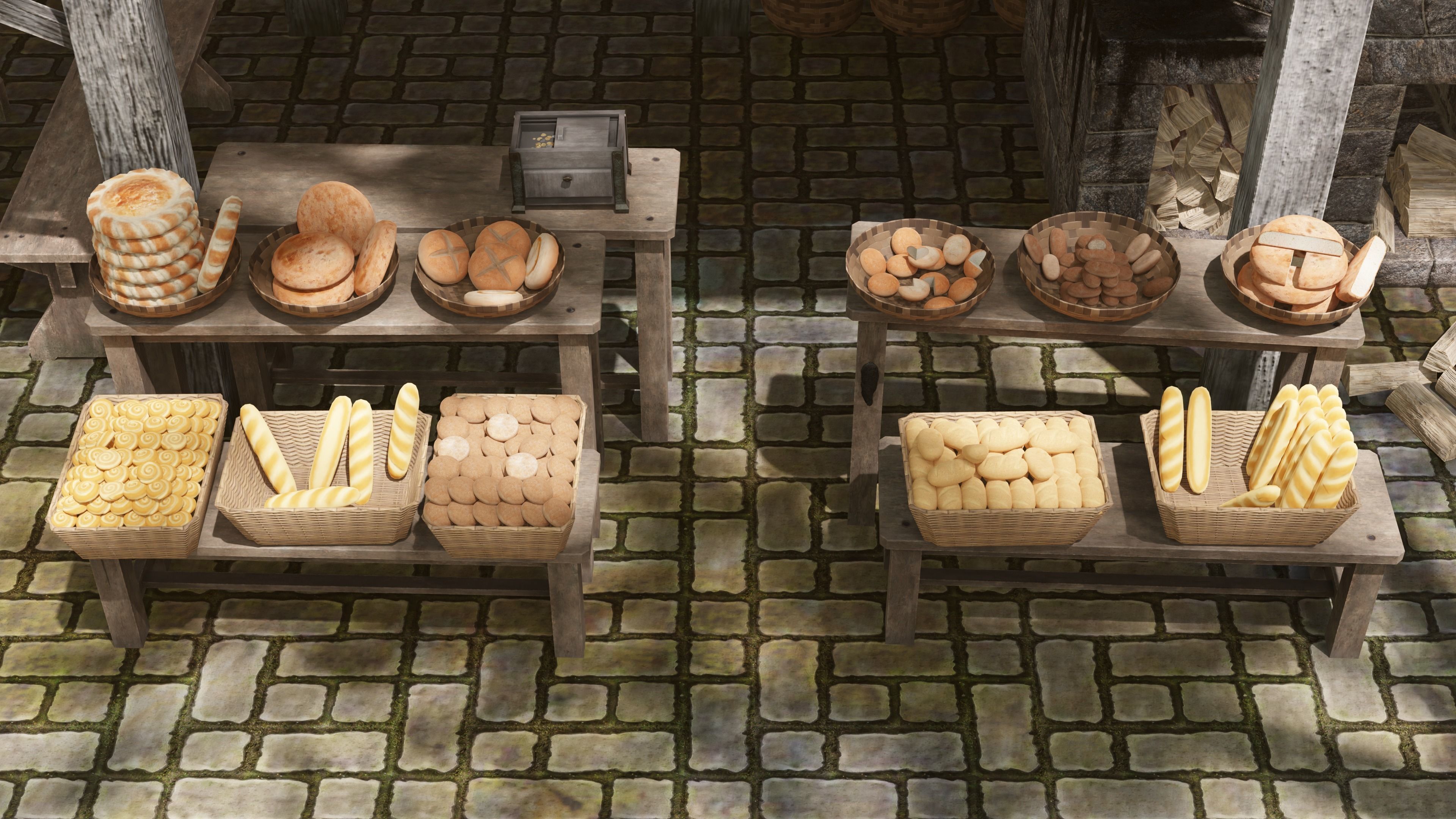3D model Medieval Bakery Shop VR / AR / low-poly | CGTrader