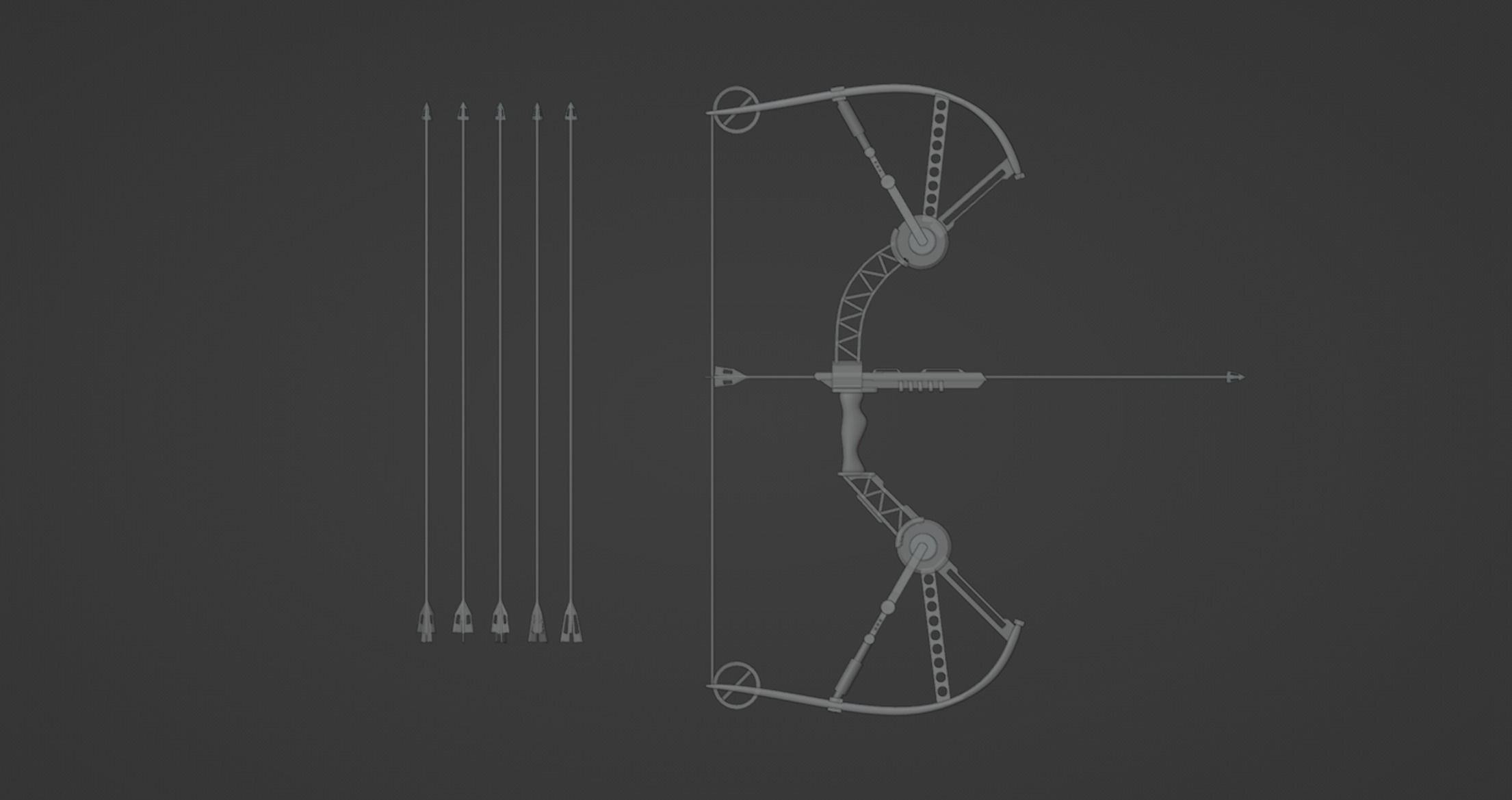 High Tech Bow LightArrowWeapon - LAW 3D Model 3D model | CGTrader