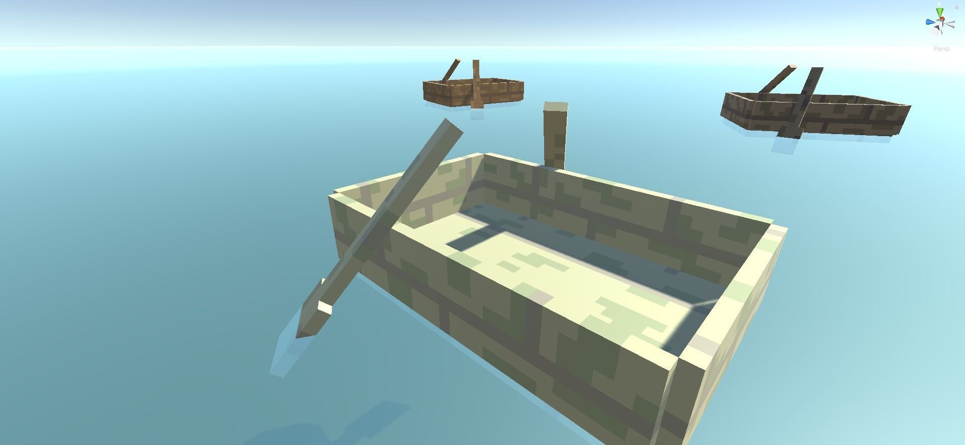 3D model Block Pack Boat - block styled voxel boat VR / AR / low-poly ...