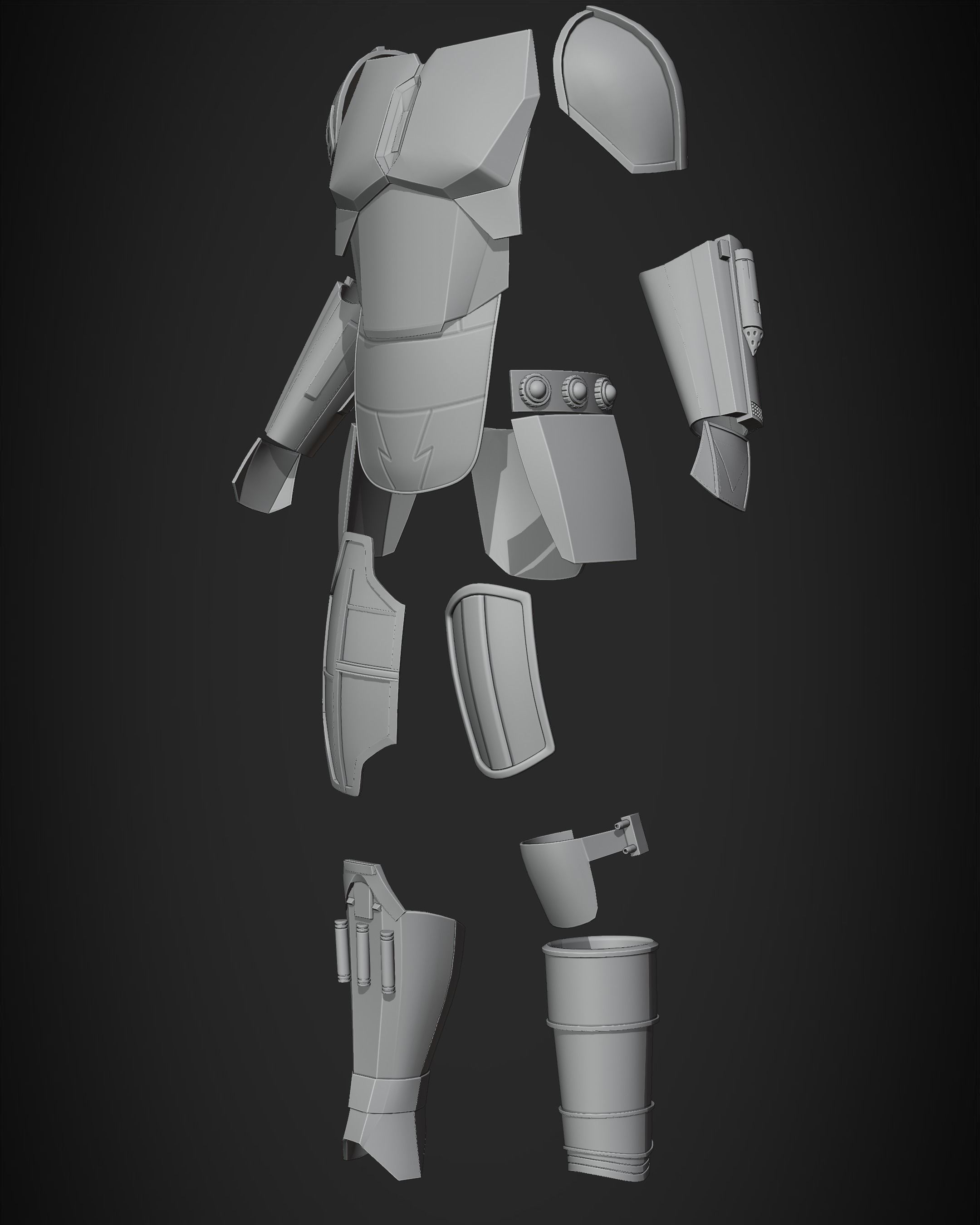 The Mandalorian Mando Armor for Cosplay 3D model 3D printable | CGTrader