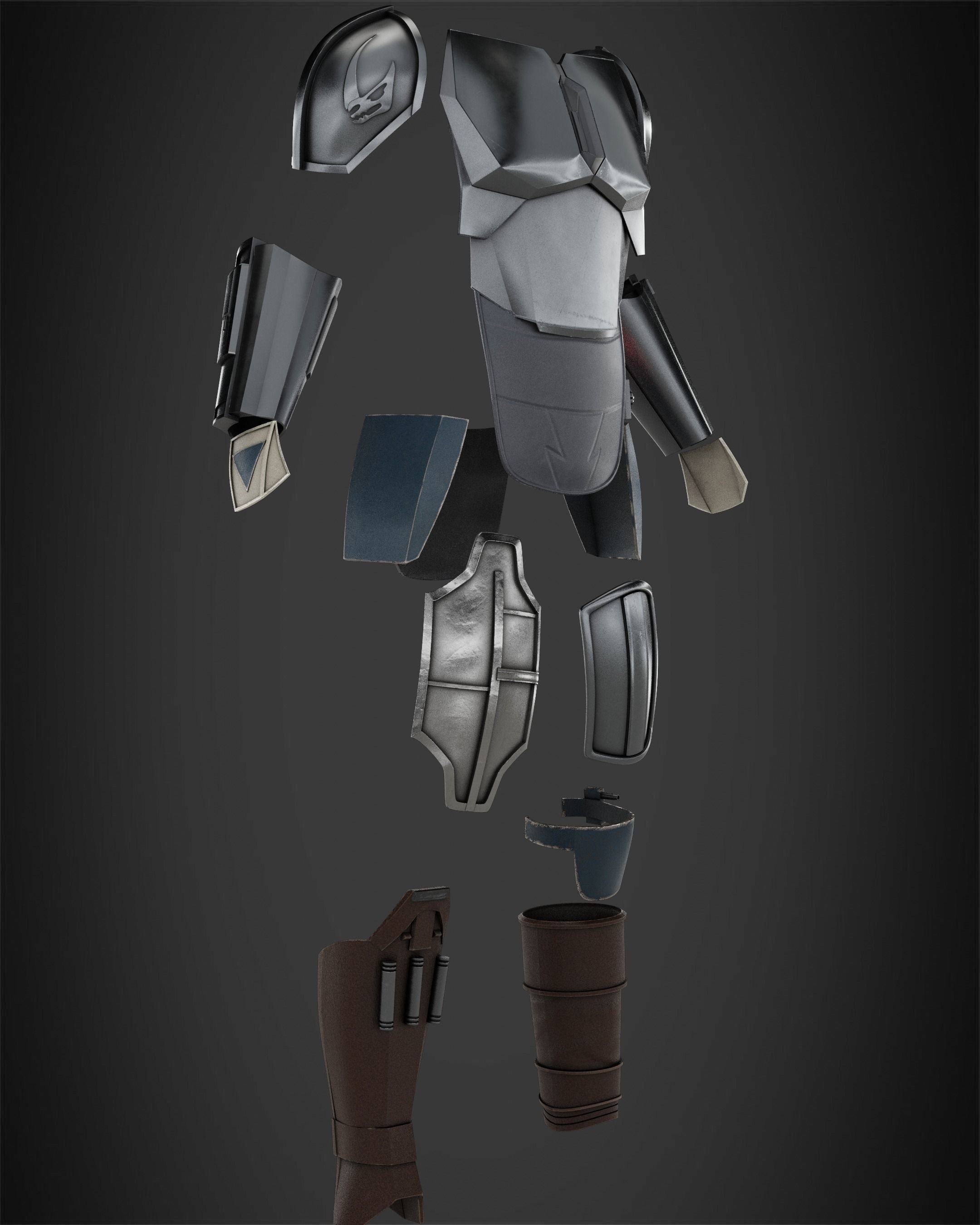 The Mandalorian Mando Armor for Cosplay 3D model 3D printable | CGTrader