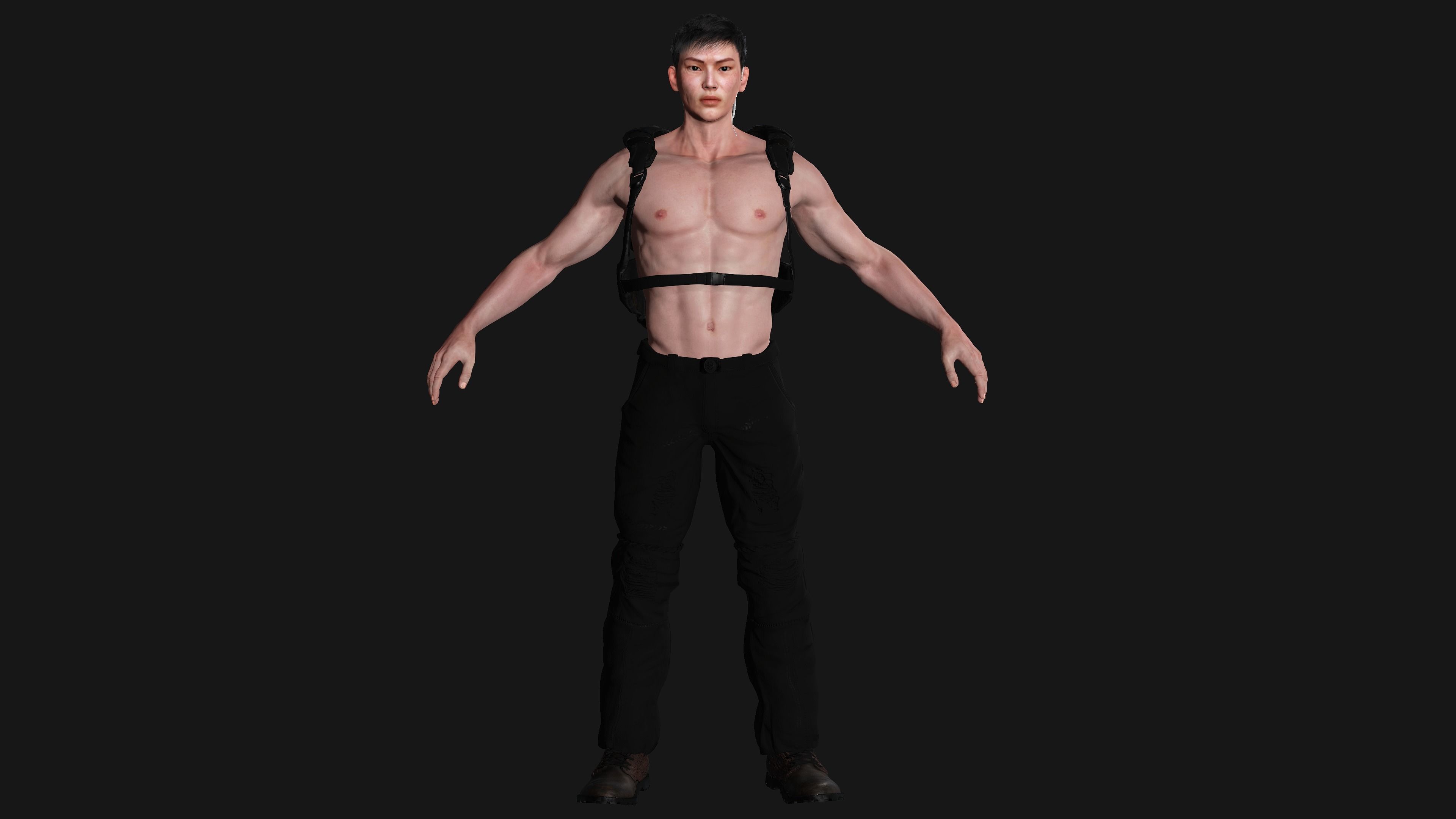 3D model AAA 3D REALISTIC HUMAN CHARACTER - ASIAN KOREAN MAN VR / AR ...