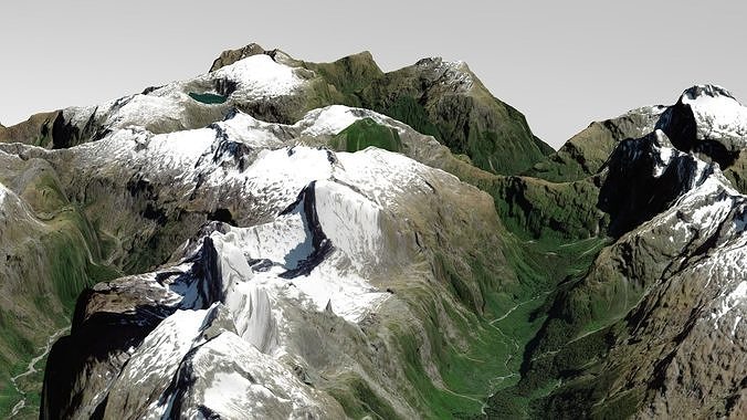 Mountain landscape Aiguille Rouge Savoy France 3D model | CGTrader