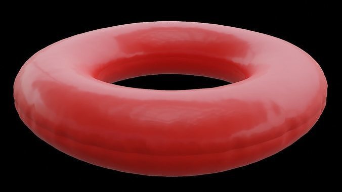 Inflatable Red Swim Ring 3D model | CGTrader