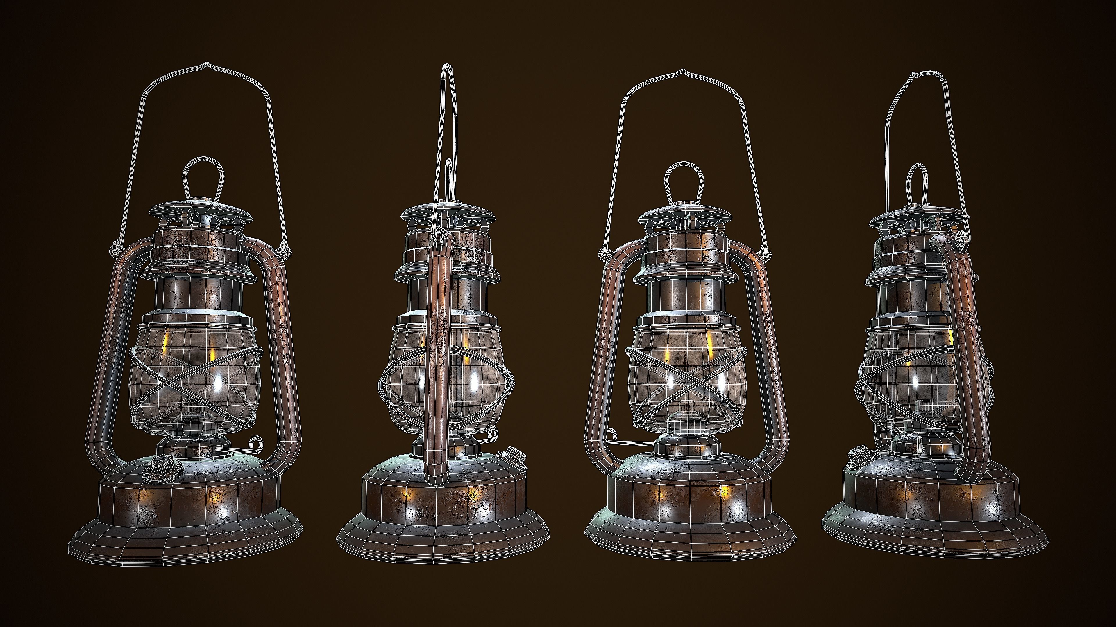 3D model OIL LAMP VINTAGE REALISTIC STYLIZED VR / AR / low-poly | CGTrader