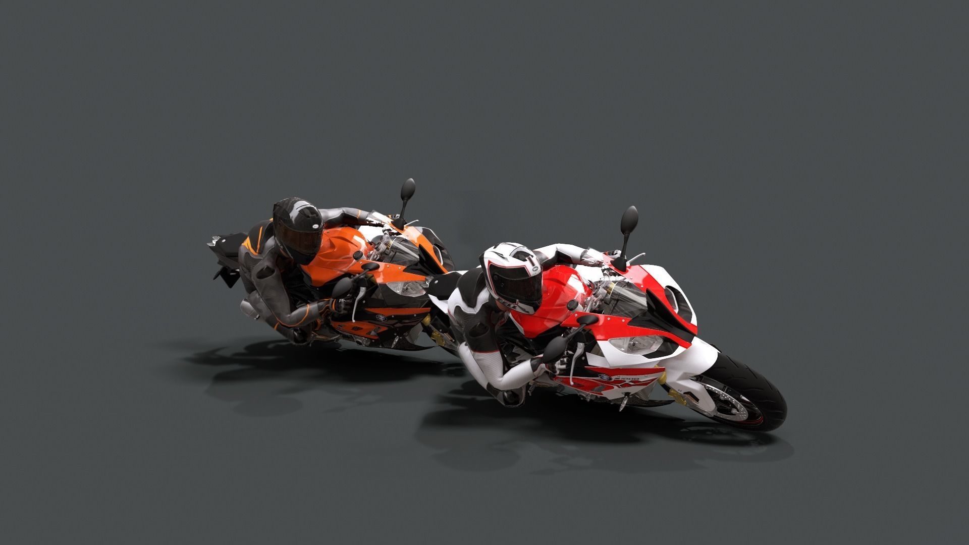 3D model motorcycle rider in racing suit VR / AR / low-poly | CGTrader