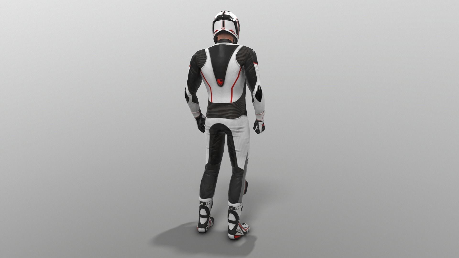 3D model motorcycle rider in racing suit VR / AR / low-poly | CGTrader