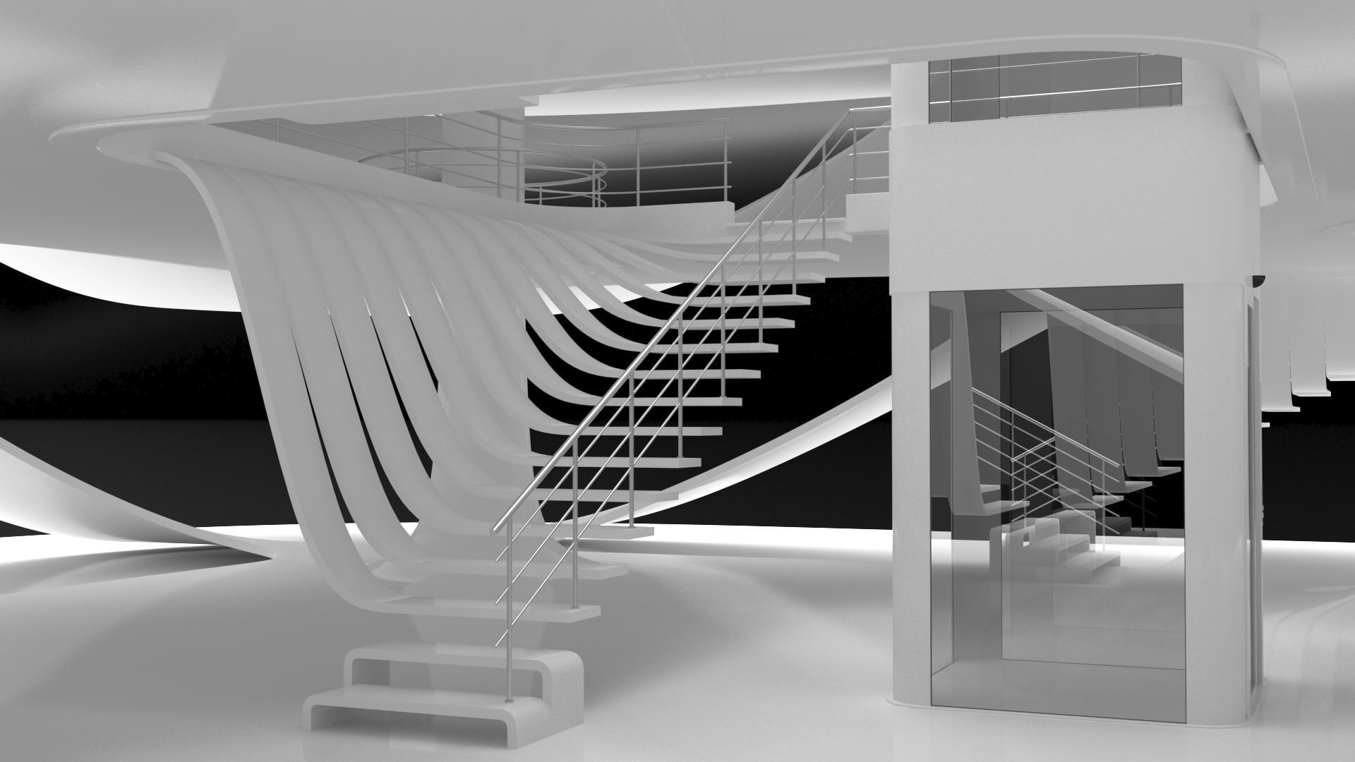 Futuristic Parametric Sci-Fi Exhibition Pavilion 3D model | CGTrader