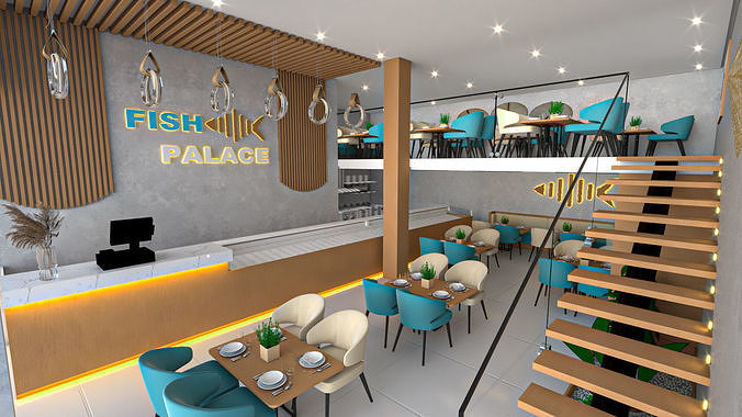 A Stunning Fish Restaurant 3D model | CGTrader