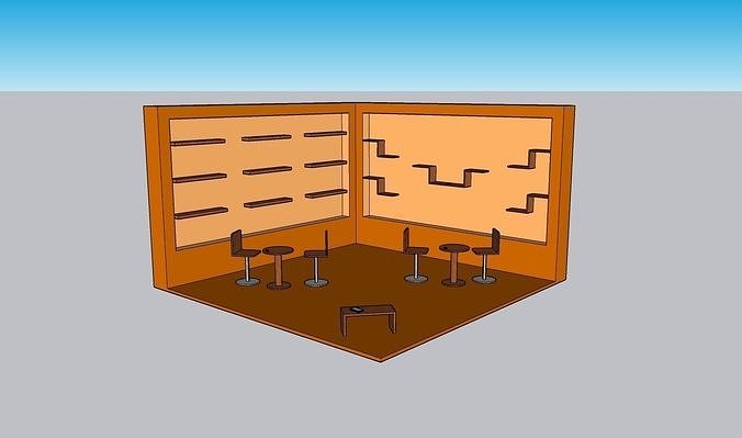 Simple Exhibition Stand Example 3D model 3D printable | CGTrader