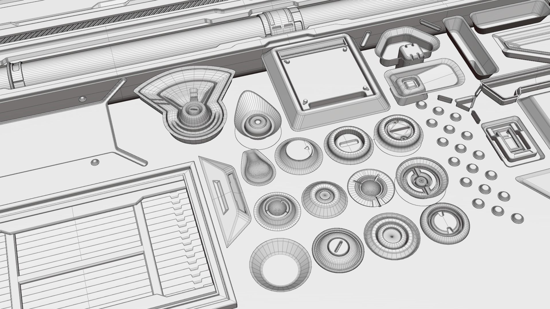 Scifi Trim Sheet High Poly 3D model | CGTrader