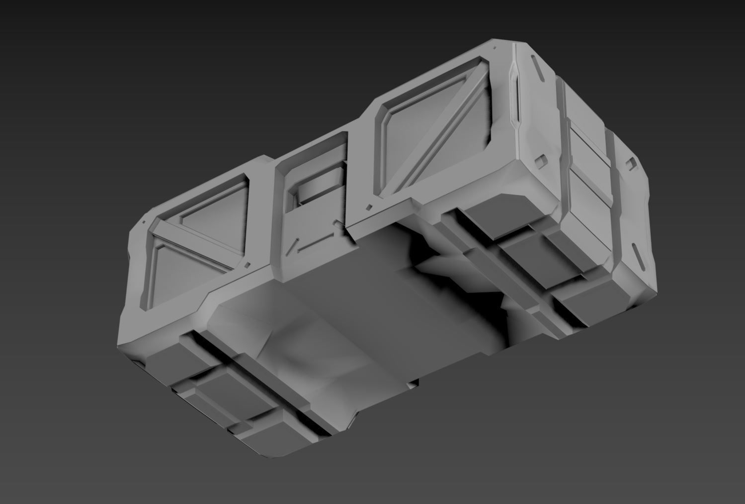 sci-fi crate 3D model | CGTrader
