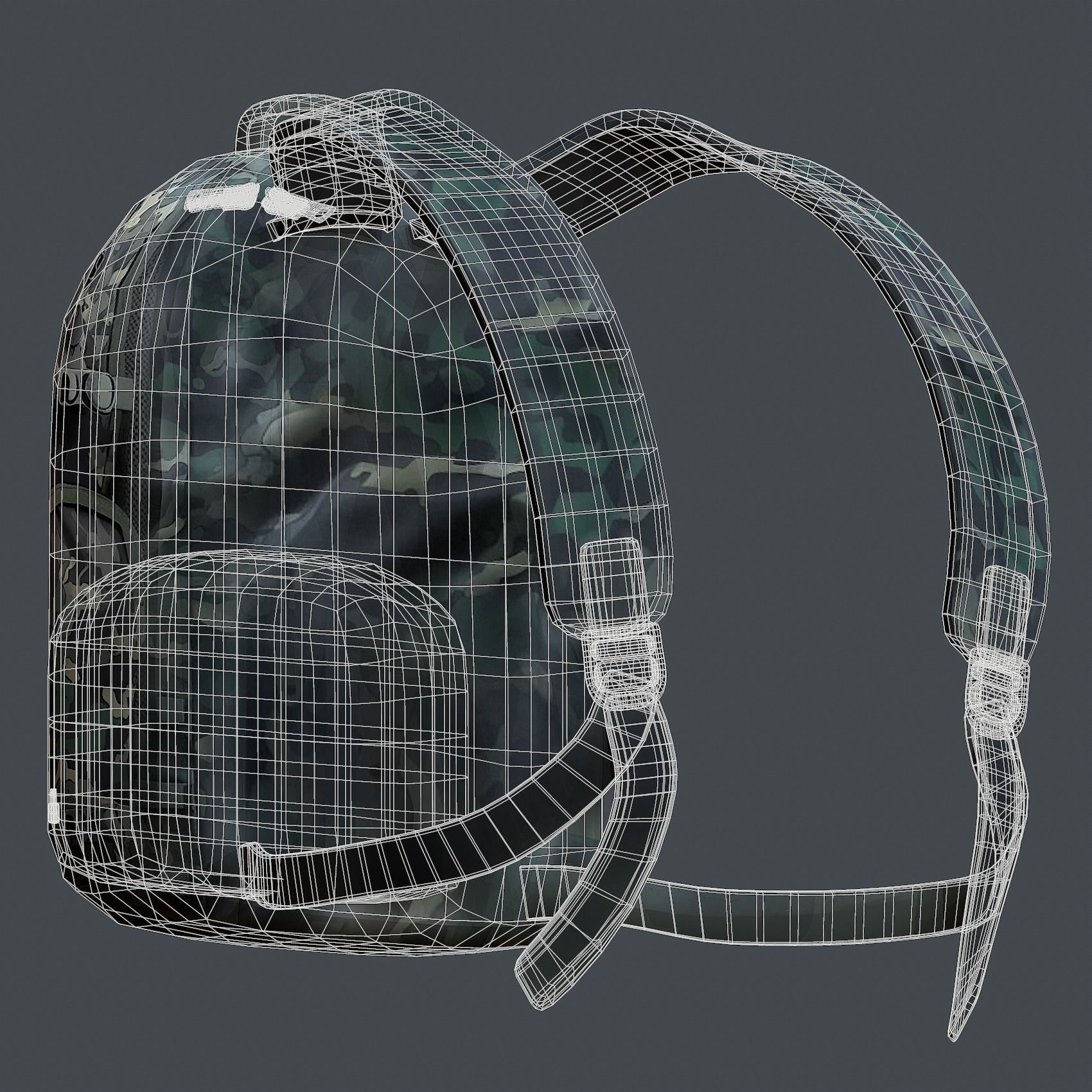 3D model Backpack military combat Black baggage VR / AR / low-poly | CGTrader