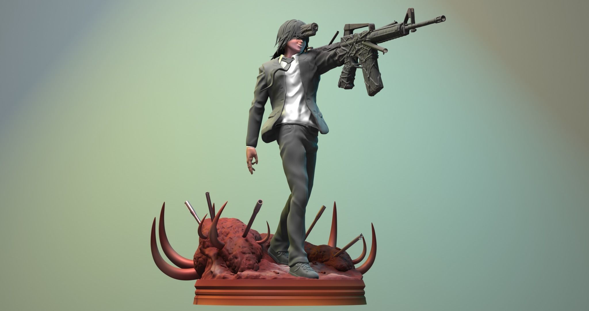 Gun Devil - Chainsaw man 3D model 3D printable | CGTrader