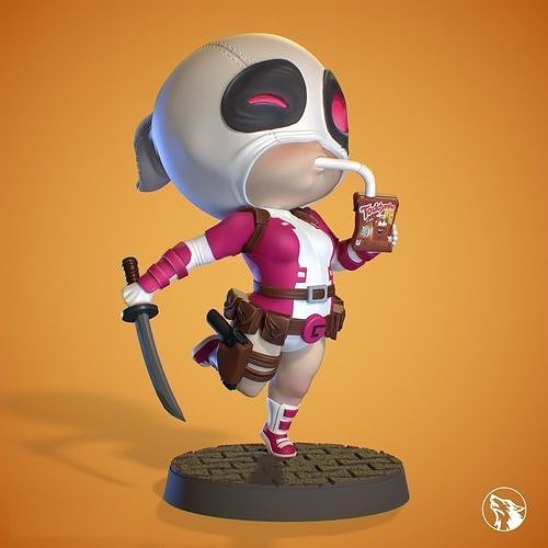 Gwenpool Chibi 3D model 3D printable | CGTrader