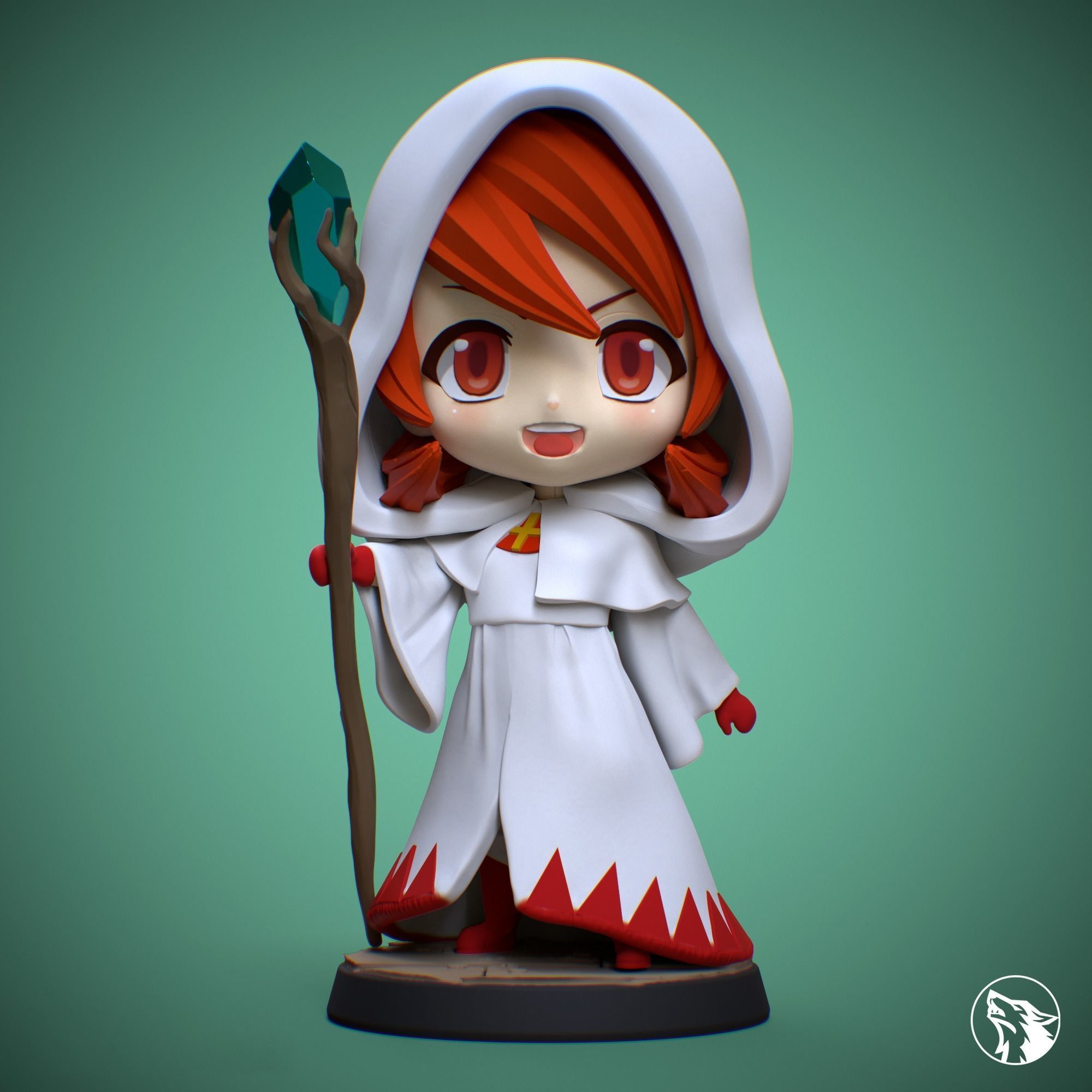 Chibi White Mage 3D model 3D printable | CGTrader