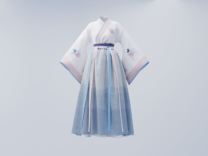 Hanfu Hanbok clothes 3D model 3D model | CGTrader