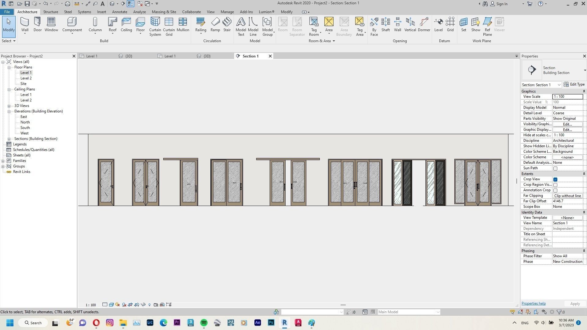 Door Modern Style 01 Parametric Family Revit 3D model | CGTrader