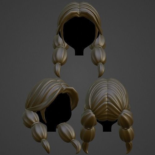 Hair style female 14 3D model | CGTrader