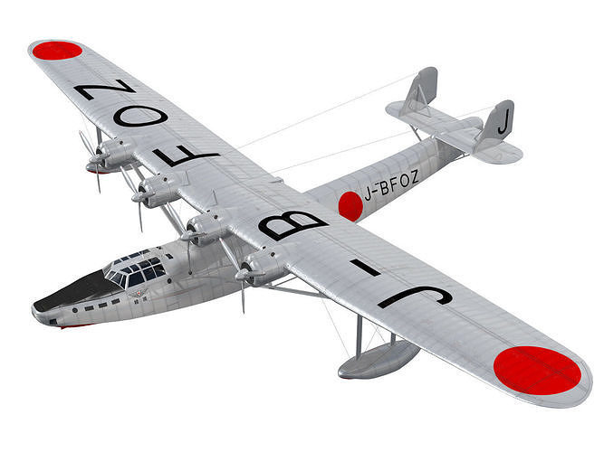 Kawanishi H6K Ayanami 3D model | CGTrader