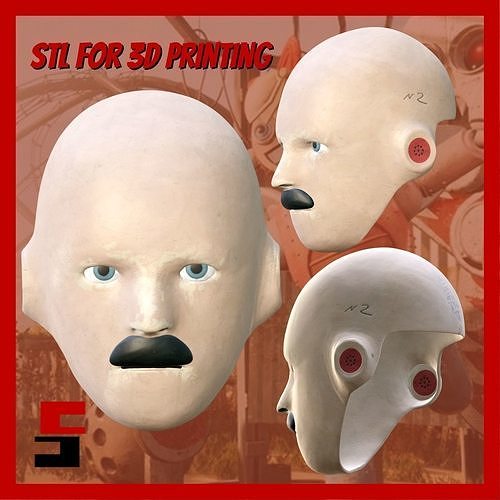 Atomic Heart VOV-A6 Robot Mask Face Cosplay 3D model 3D printable ...