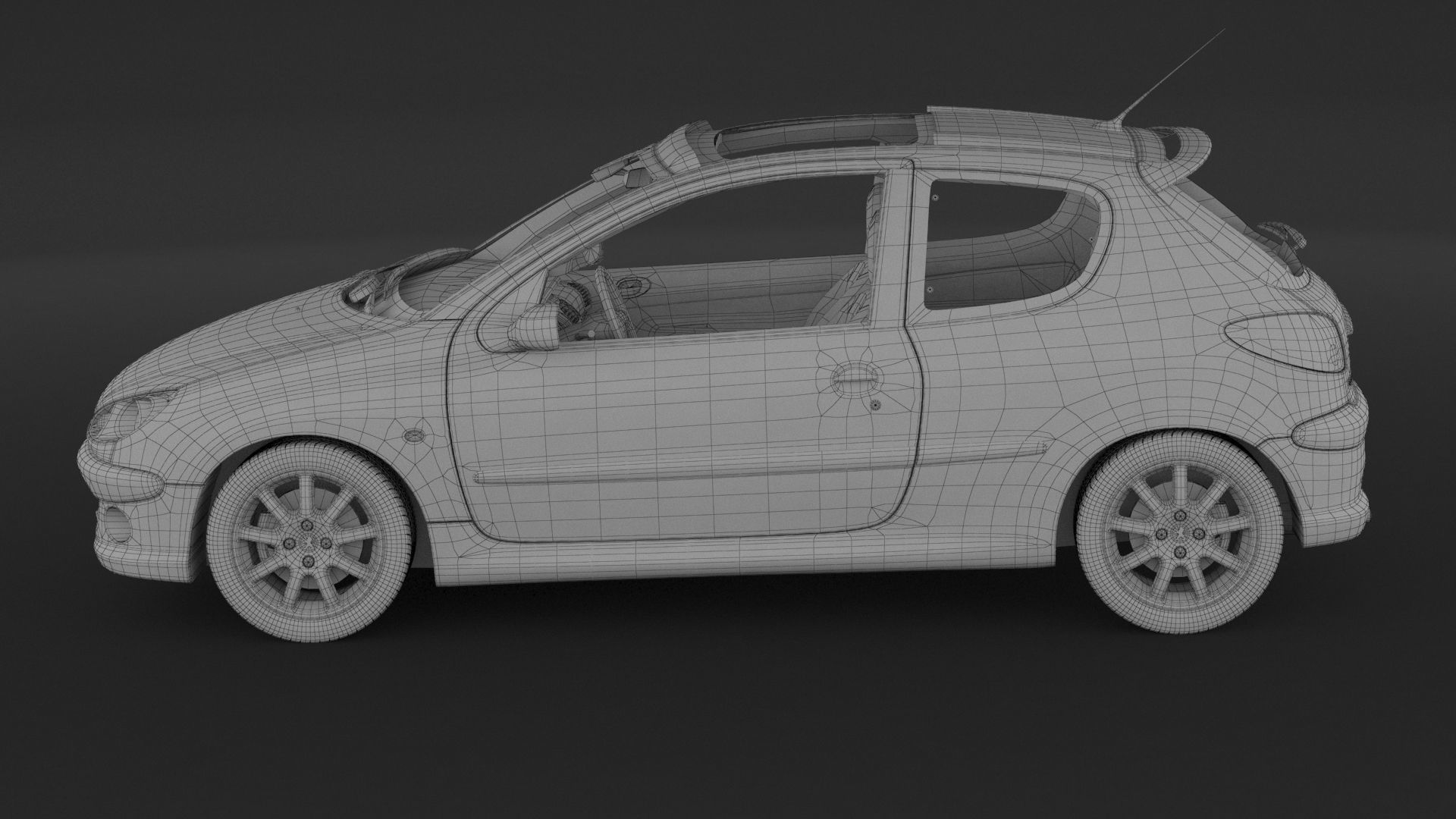 Peugeot 206 GTI 3D model | CGTrader