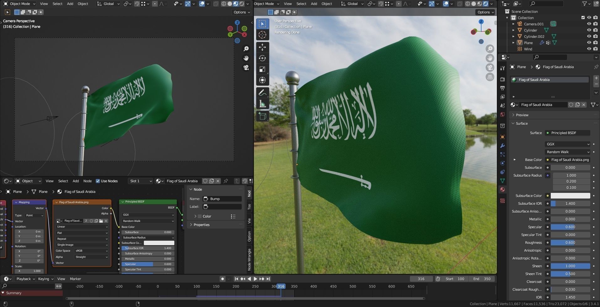 Animated Saudi Arabia Flags 3D model animated | CGTrader