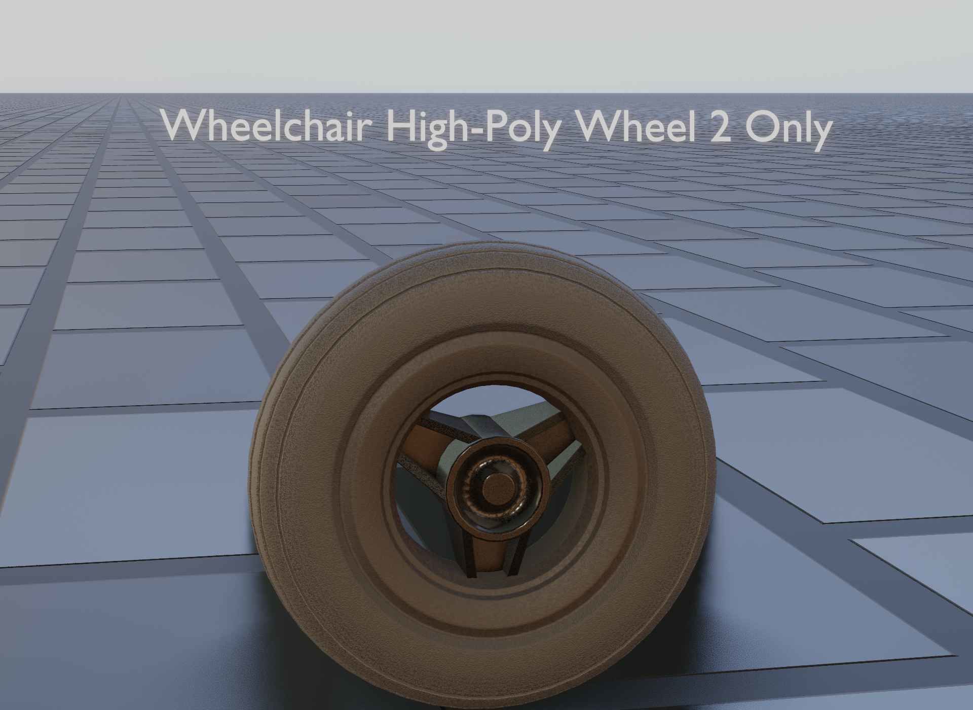 Wheelchair Wheel 2 Only with procedural PBR material 3D model | CGTrader