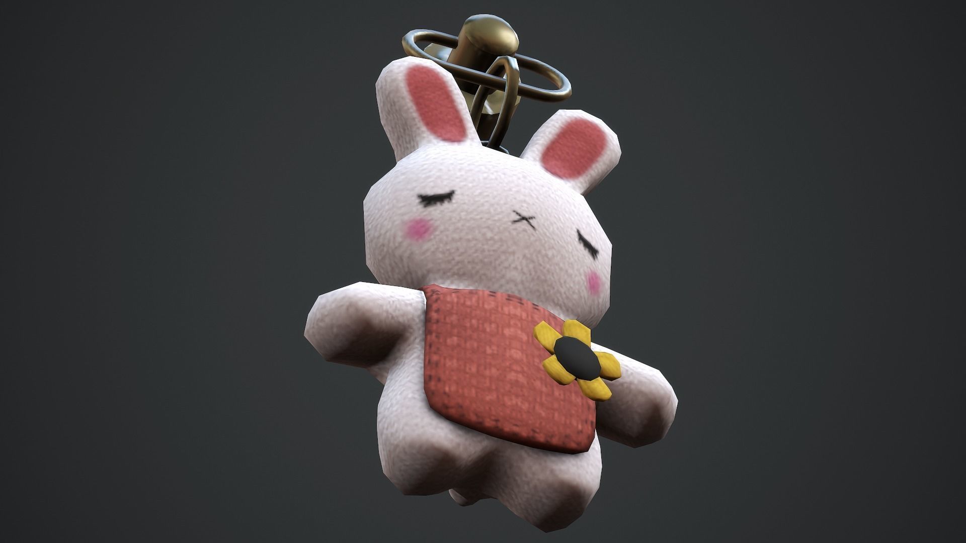 3D model Rabbit Weapon Charm - Low Poly Game Ready VR / AR / low-poly ...