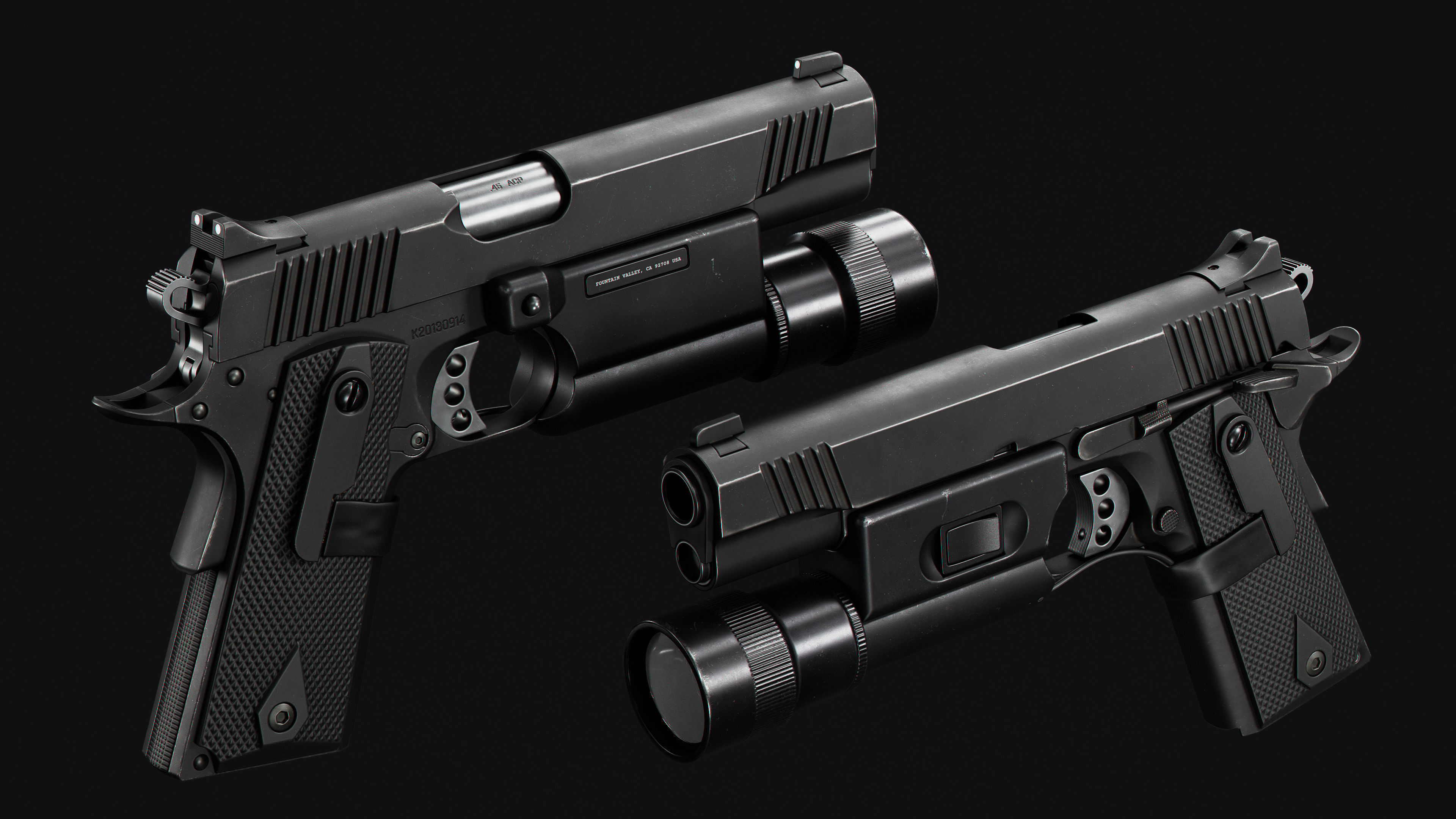 3D model 1911 pistols VR / AR / low-poly | CGTrader