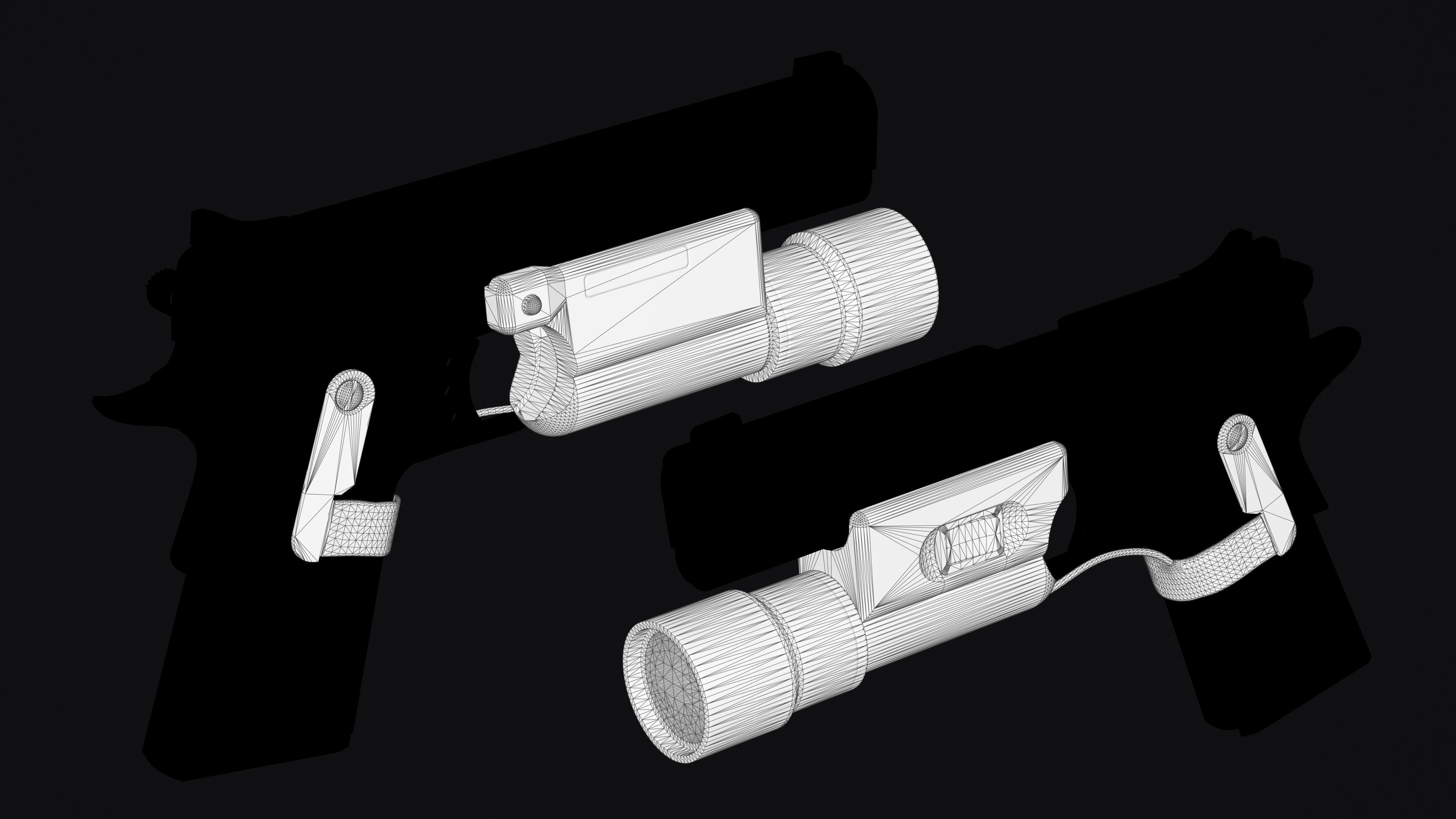 3D model 1911 pistols VR / AR / low-poly | CGTrader