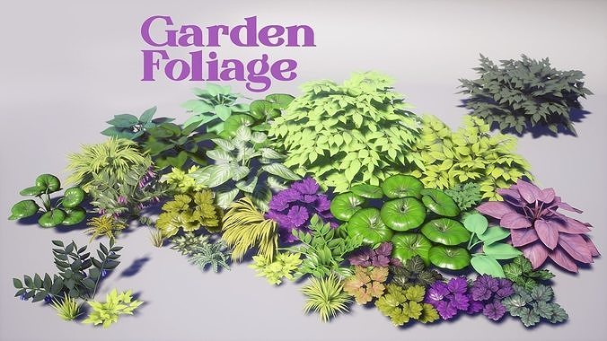 3D model Garden Foliage Pack VR / AR / low-poly | CGTrader