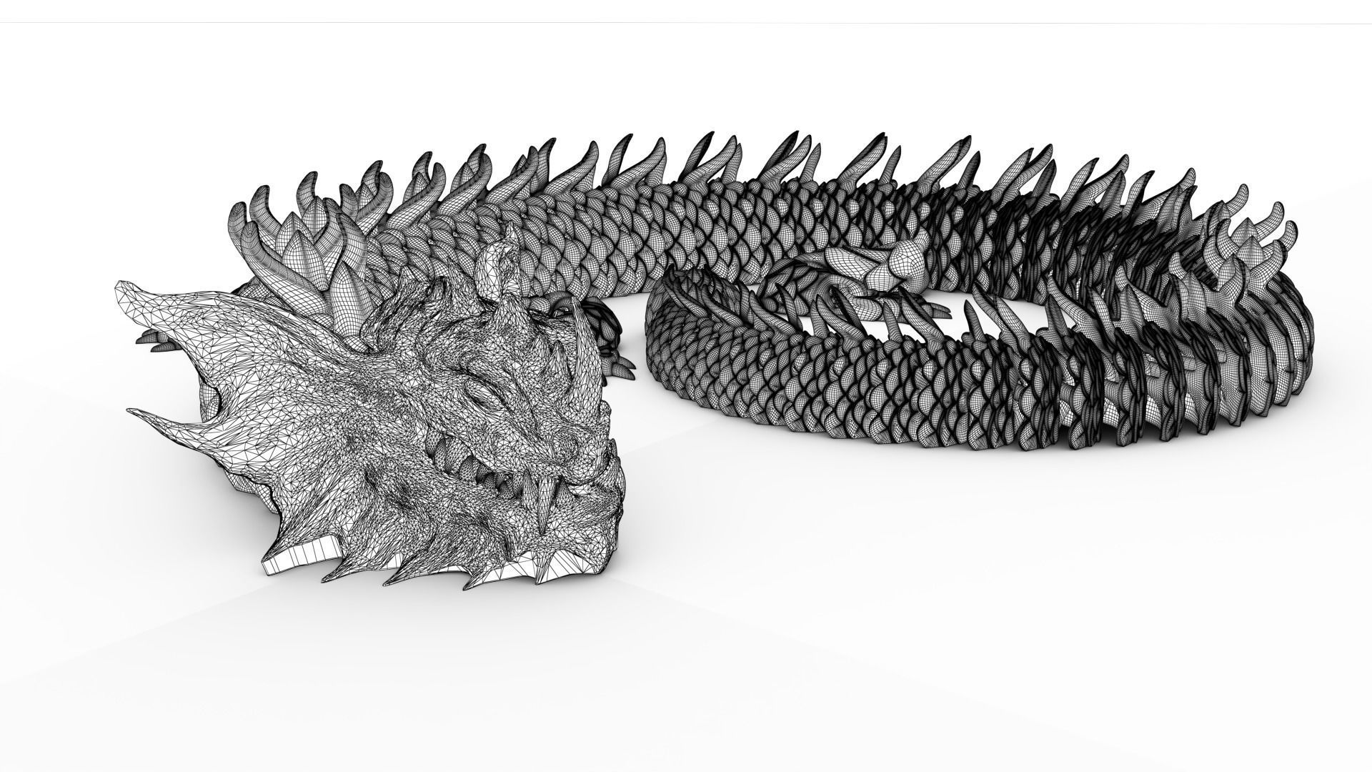 Articulated Dragon 01 3D model 3D printable | CGTrader