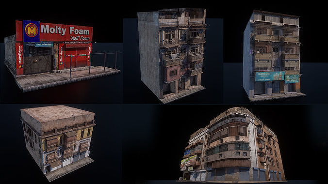 BURNSROAD GENERIC BUILDINGS 3D model | CGTrader
