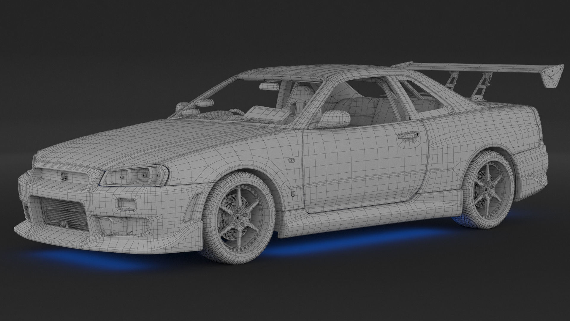 Nissan Skyline GT-R R34 C-West 3D model | CGTrader