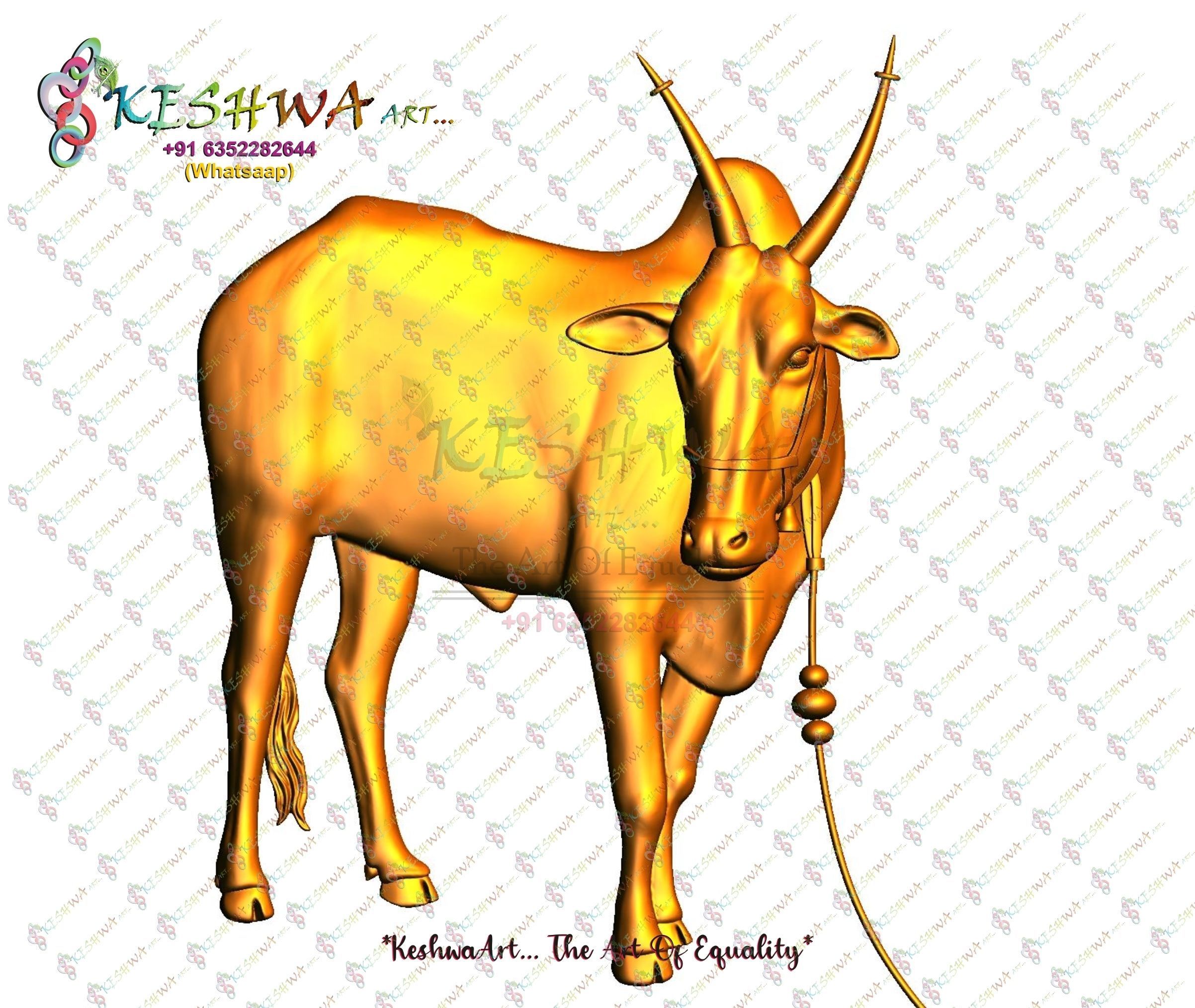 cow stl golden ox 3D model 3D printable | CGTrader