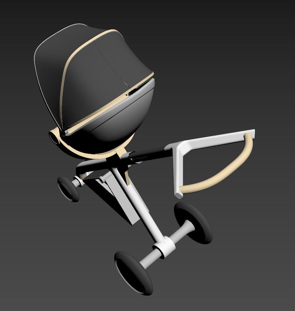 Baby stroller free 3D model | CGTrader