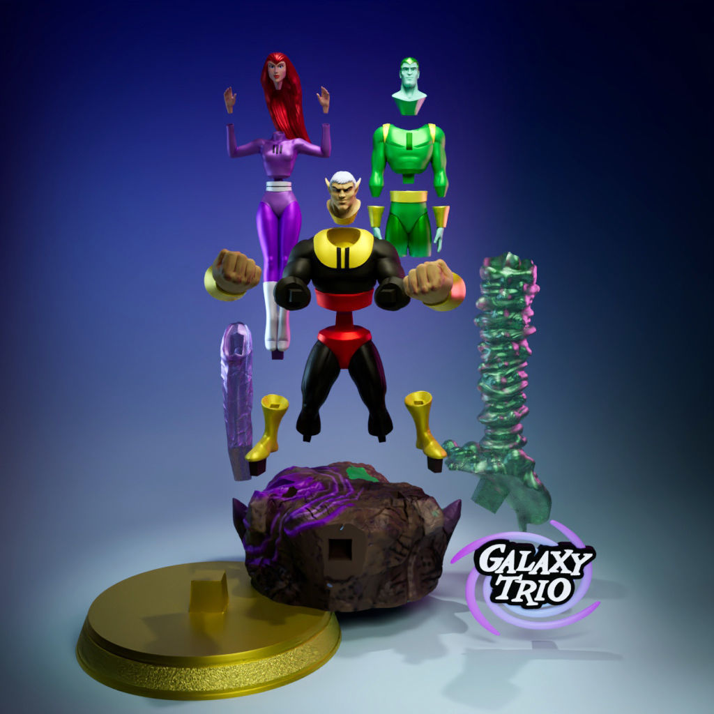 Galaxy Trio 3D model 3D printable | CGTrader