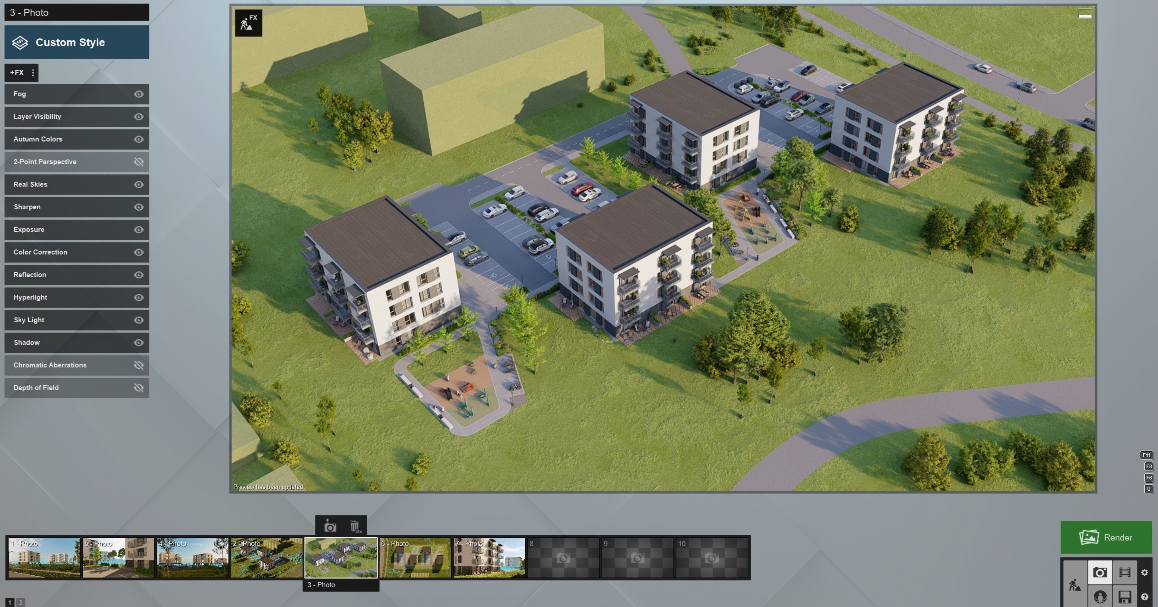 Apartment Building Lumion 12 Scene Plus Archicad Sketchup Models 3d