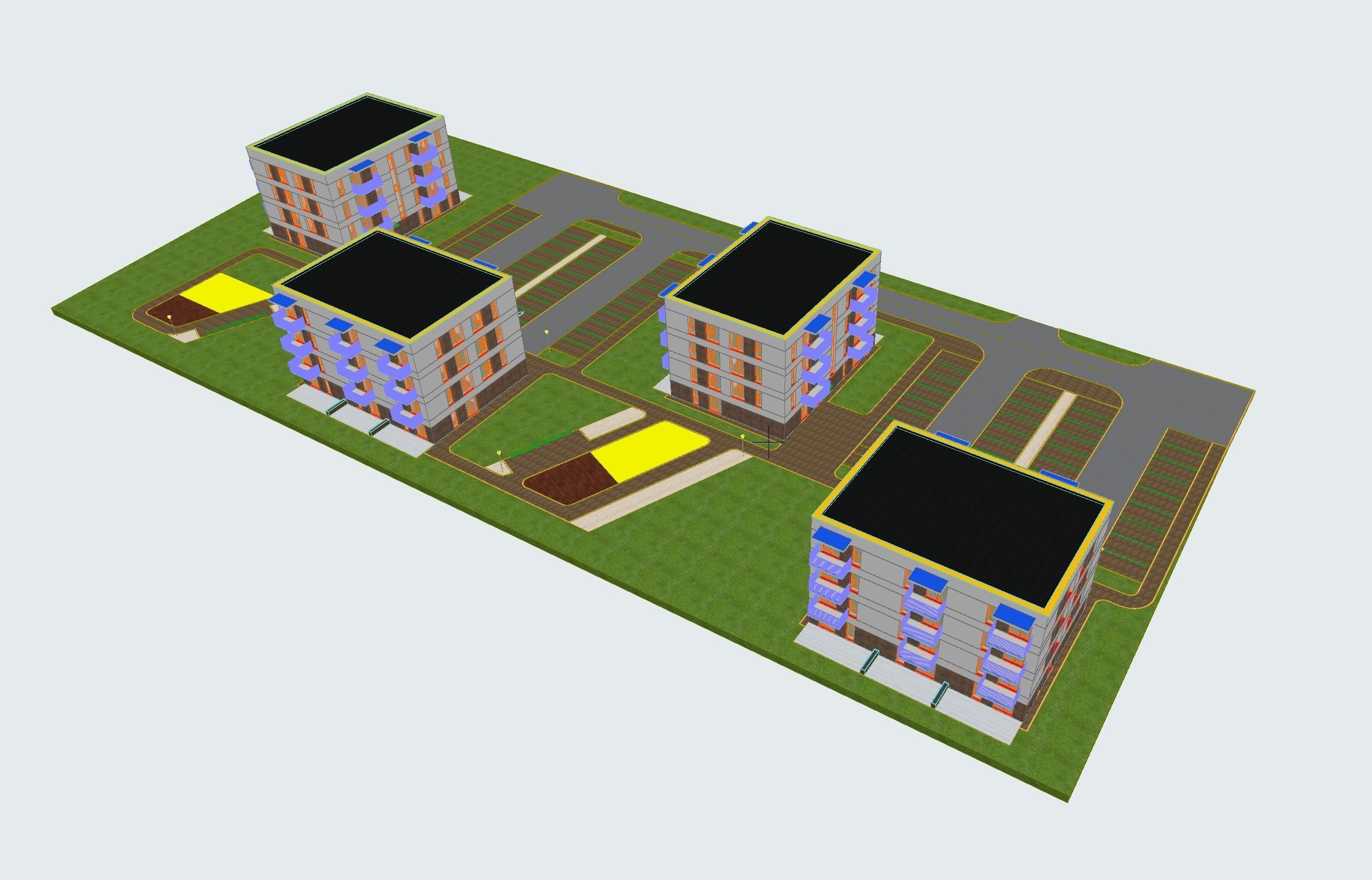 Apartment Building Lumion 12 Scene Plus Archicad Sketchup Models 3d