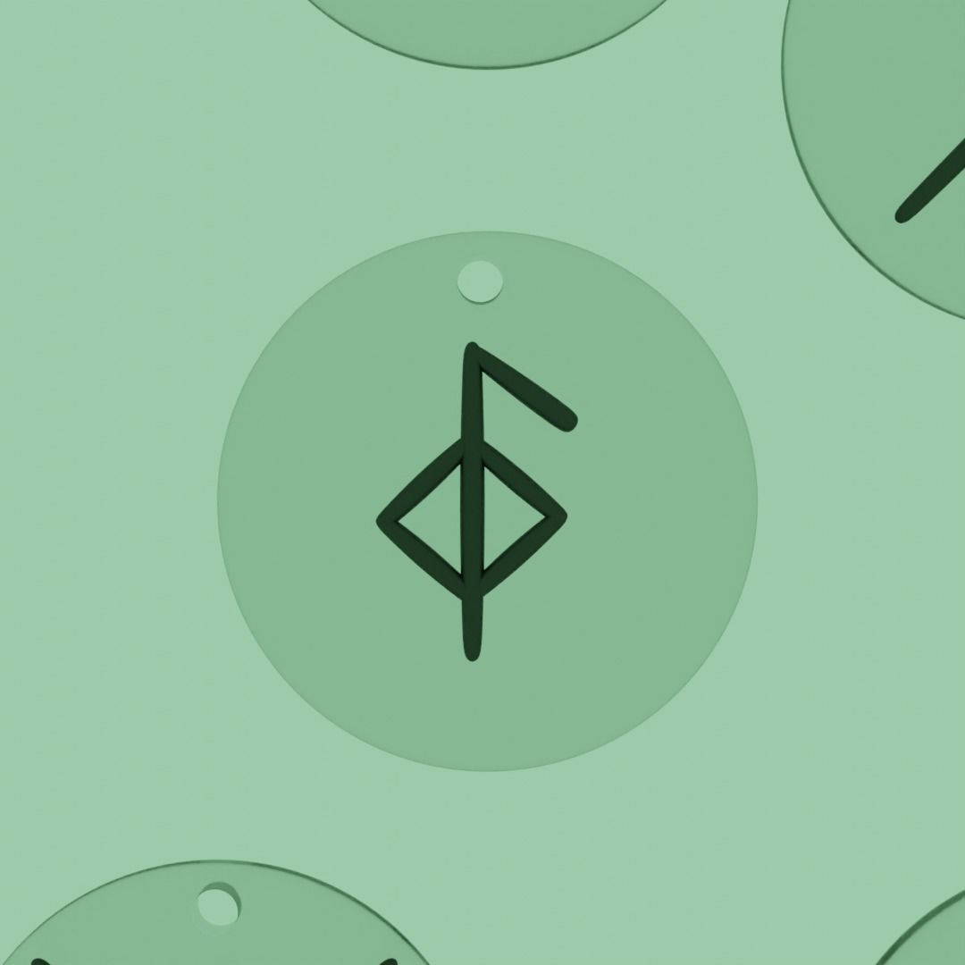 8 Viking Runes Keychain 3D Printable Model 3D model 3D printable | CGTrader