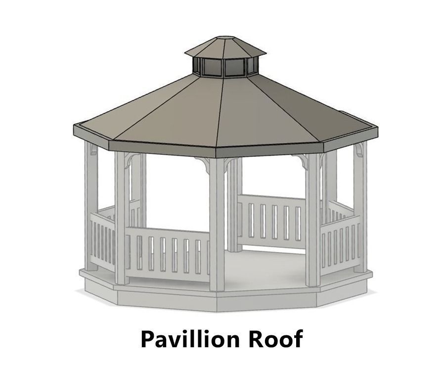 Pavilion for garden or market - H0 Scale 3D model 3D printable | CGTrader