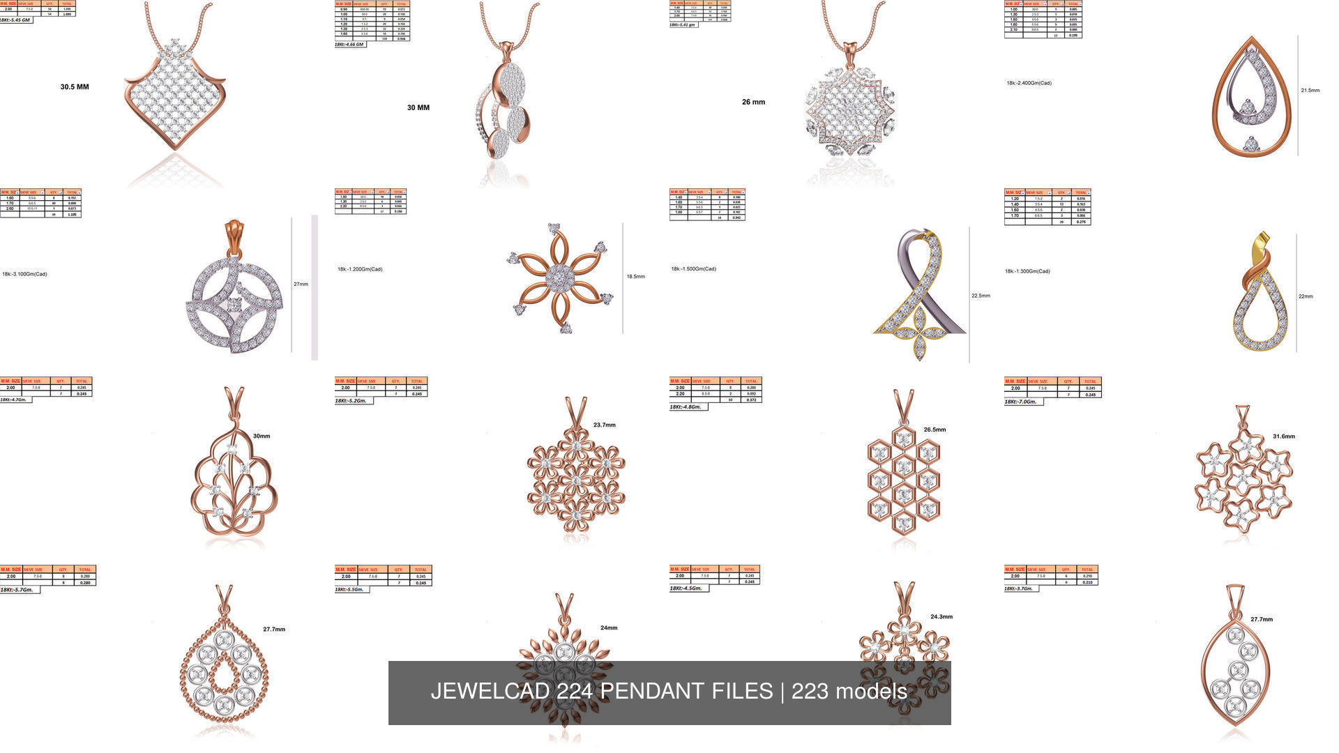 JEWELCAD 223 PENDANT FILES 3D Model Collection | CGTrader