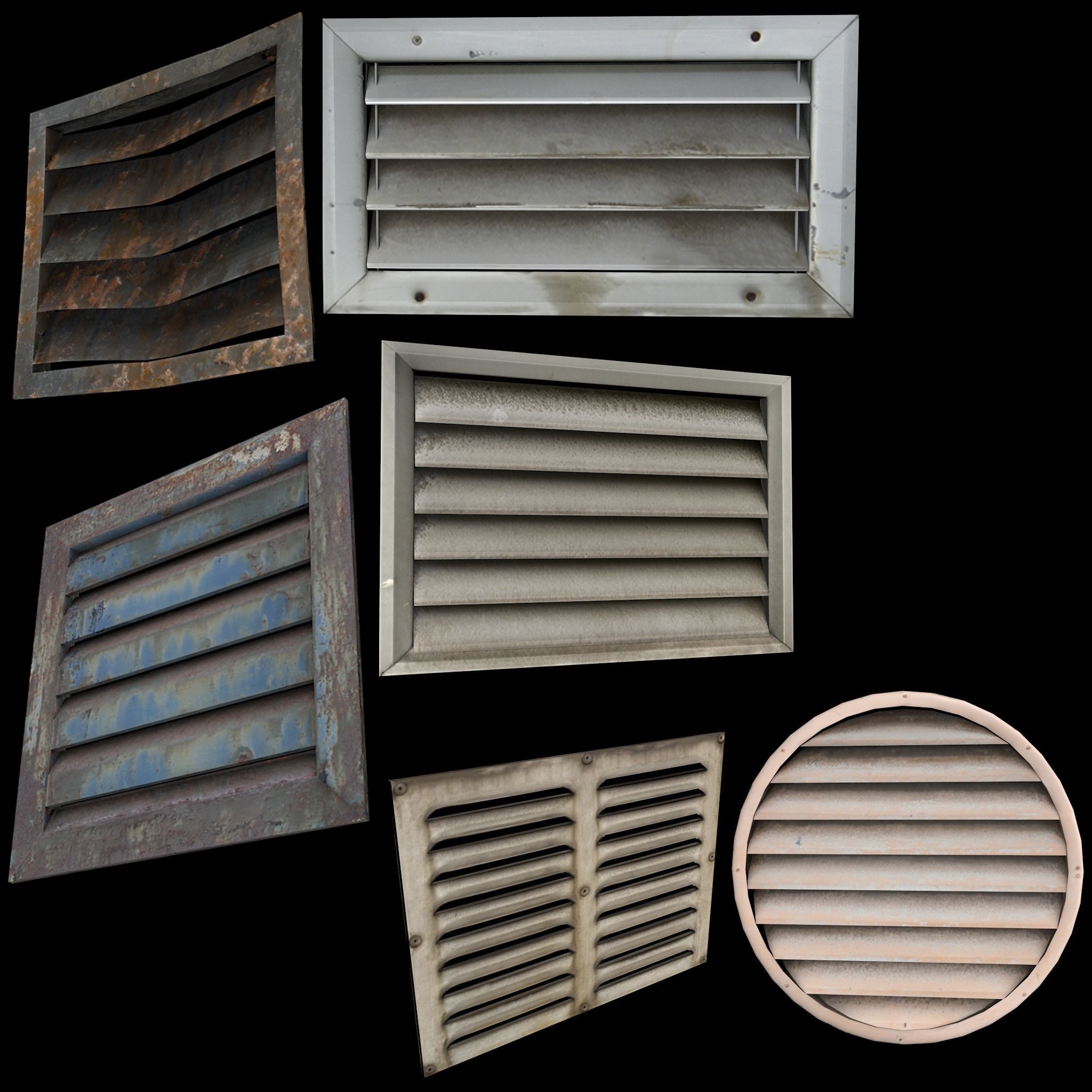 3D model Set of air vents VR / AR / low-poly | CGTrader