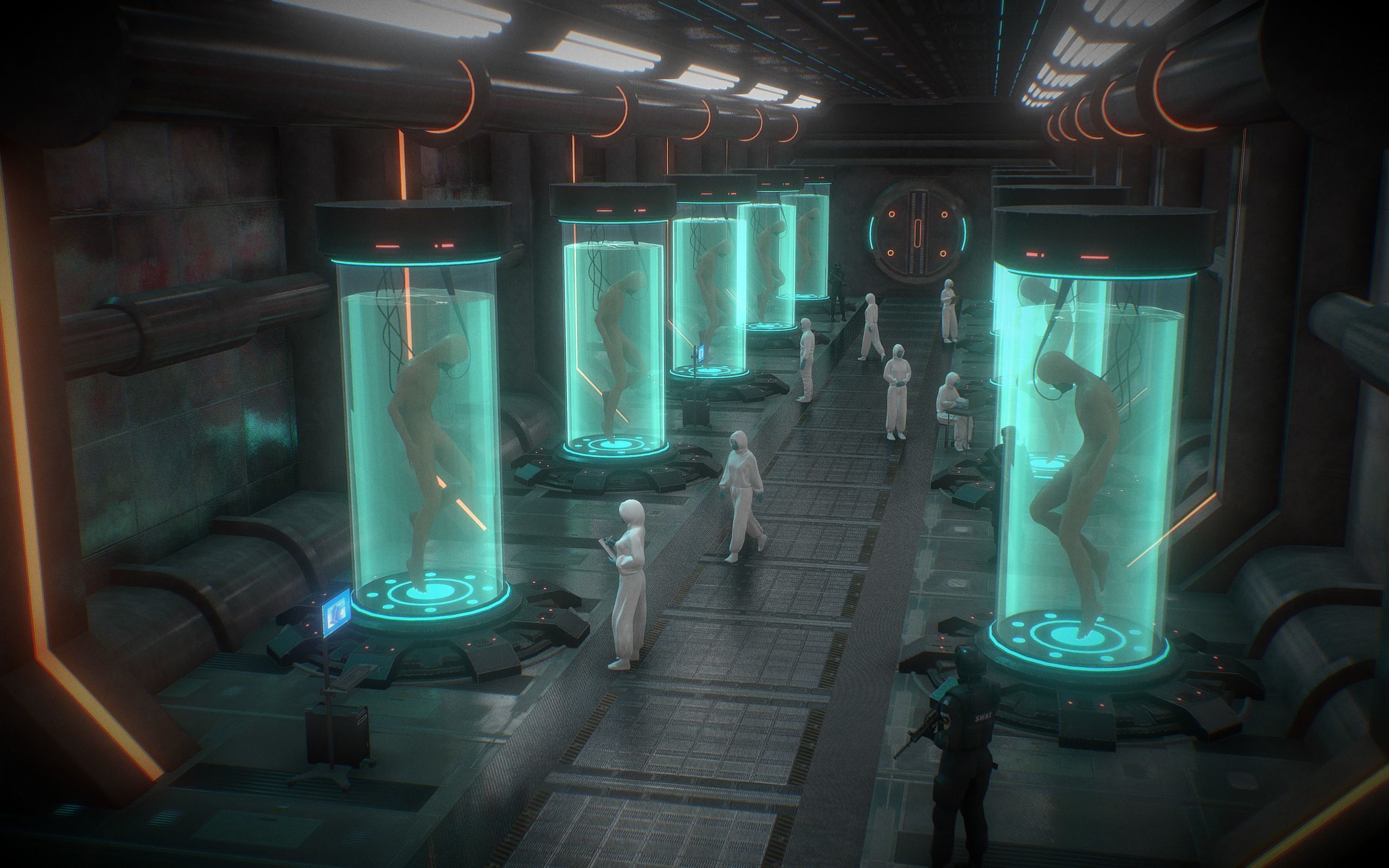 3D model Clone Human Sleep Module Lab VR / AR / low-poly | CGTrader