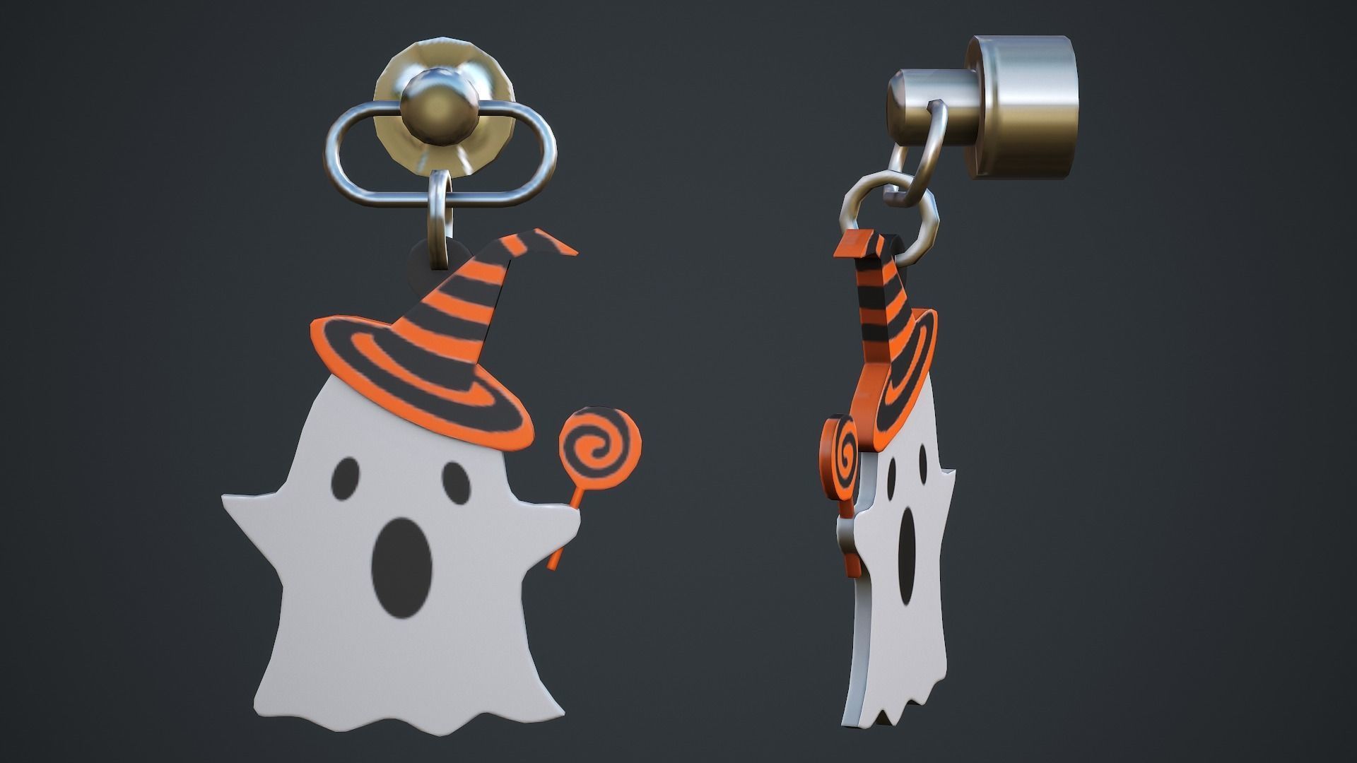 3D model Ghost Weapon Charm - Low Poly Game Ready VR / AR / low-poly ...
