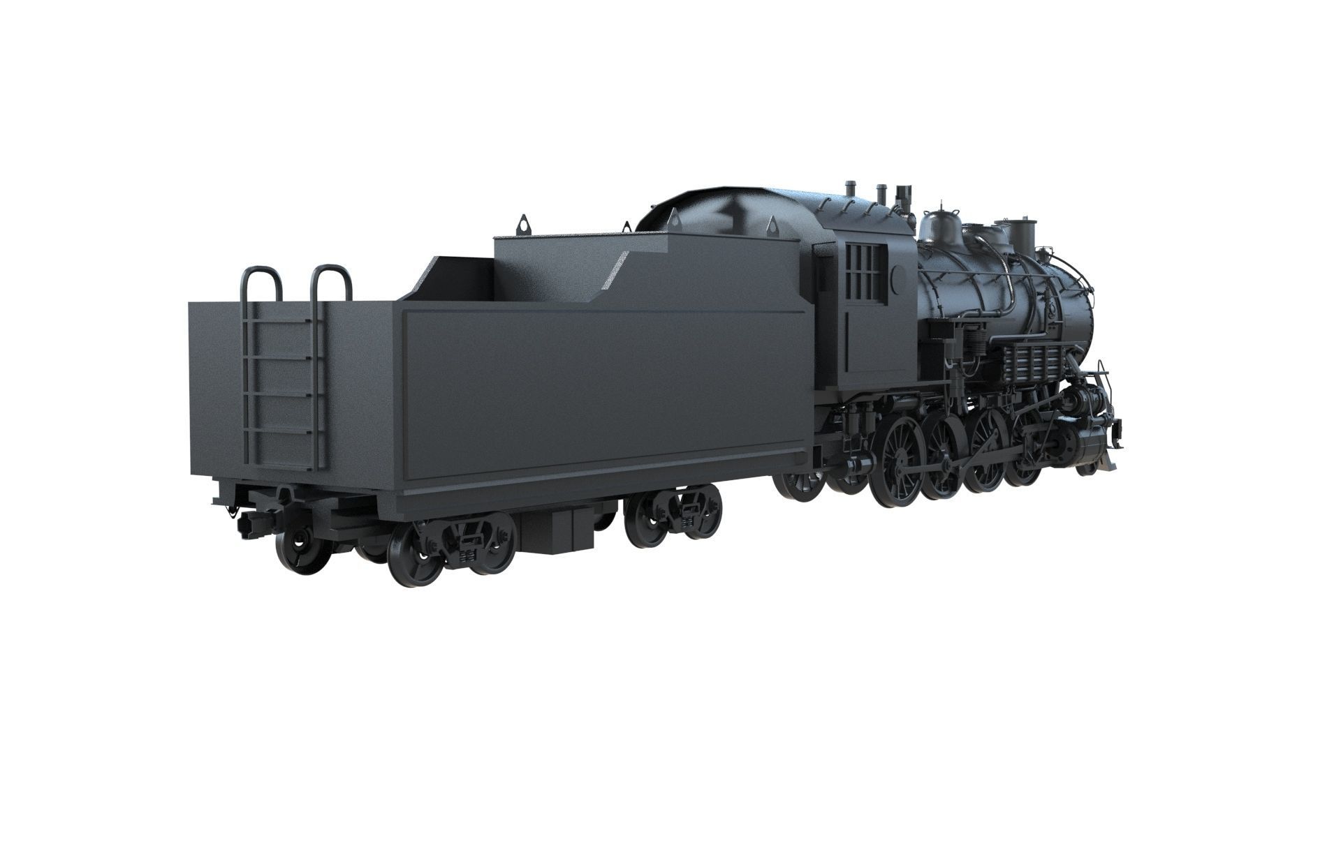 Steam locomotive 3D model old train 3D model | CGTrader